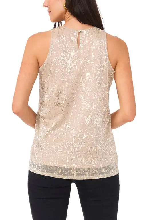 Vince Camuto Shirred Foil Print Tank