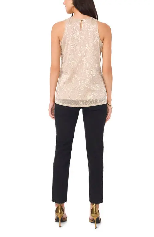 Vince Camuto Shirred Foil Print Tank