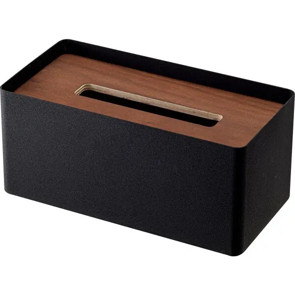 YAMAZAKI Standard Rectangular Tissue Box Case - Walnut