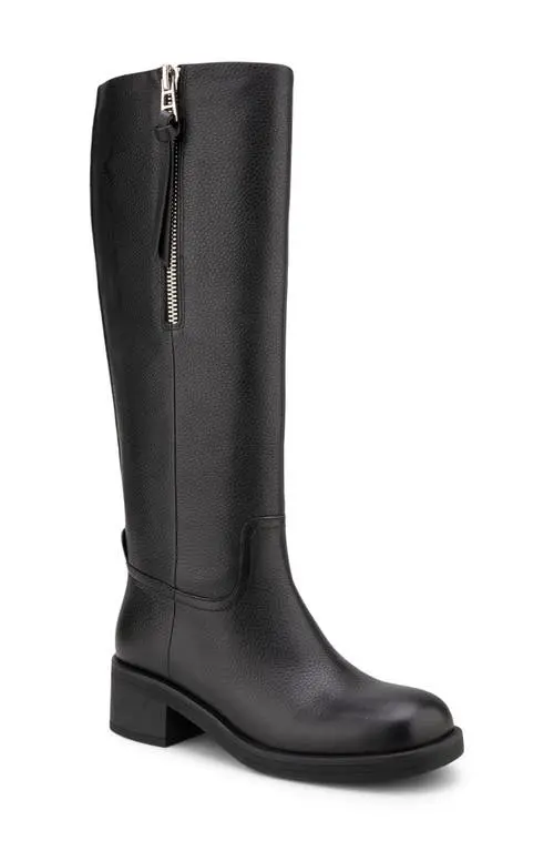 Aerosoles Morisson Knee High Boot - Black Pebbled Leather