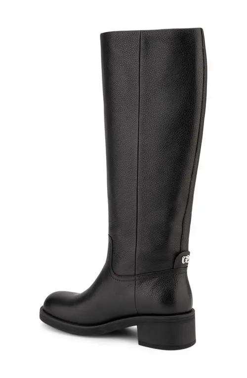 Aerosoles Morisson Knee High Boot - Black Pebbled Leather