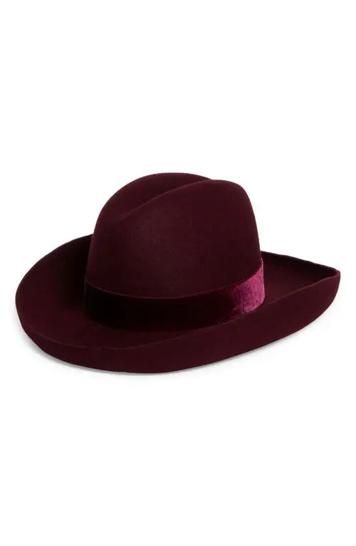 GIGI BURRIS MILLINERY Belle Felt Western Hat - Oxblood