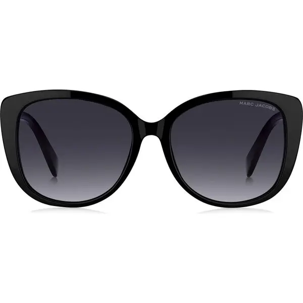 Marc Jacobs 57mm Gradient Cat Eye Sunglasses - Black/ Dark Grey
