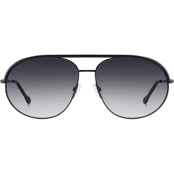 Isabel Marant 62mm Oversize Navigator Sunglasses - Black/ Dark Grey