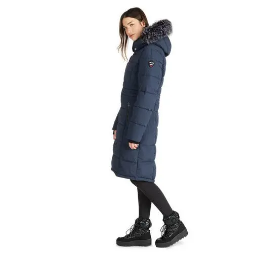 Pajar Jupiter Stretch Long Quilted Puffer - Navy