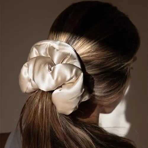 DROWSY SLEEP CO. Xxl Silk Padded Scrunchie - Dusty Gold