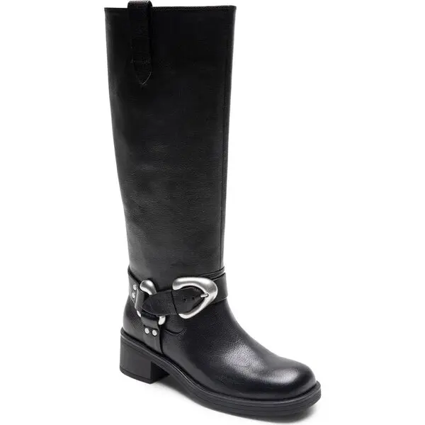 Aerosoles Marley Engineer Boots - Black Leather
