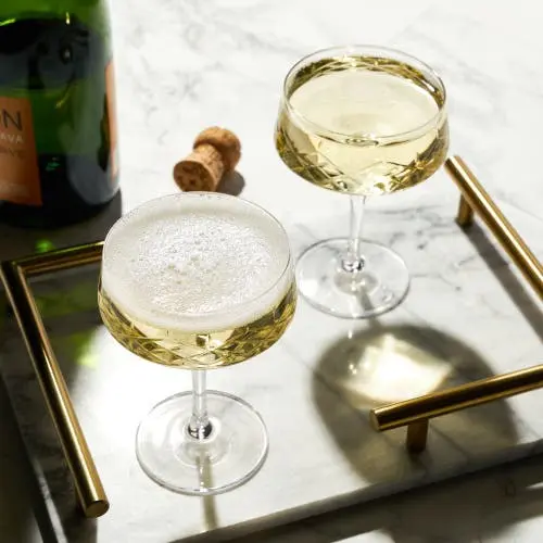 VISKI Admiral Crystal Coupe Glasses Set Of 2