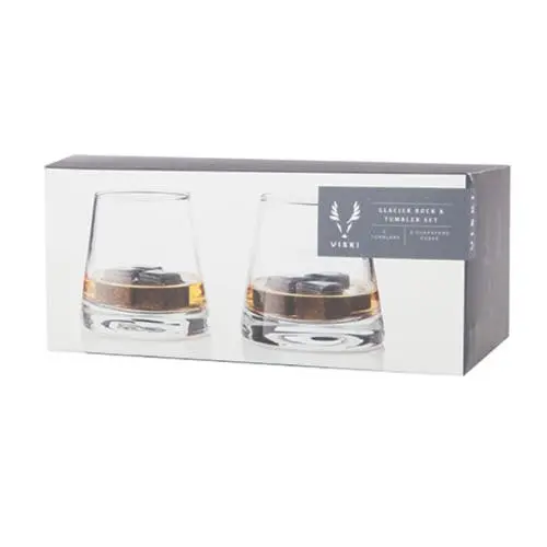 VISKI Glacier Rocks 8-piece Soapstone Cube And Tumbler Set