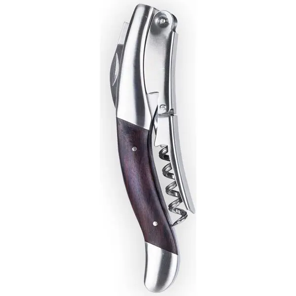 VISKI Admiral Oversized Double Hinged Corkscrew With Ebony Inlay - Wood