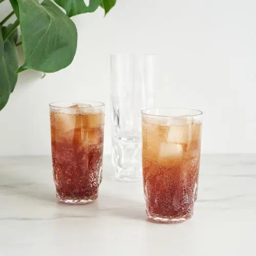 VISKI Shatterproof Acrylic Highball Tumblers Set Of 4