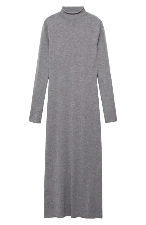 Mango Perkins Long Sleeve Knit Dress In Medium Heather Grey - 51% Off |  Editorialist