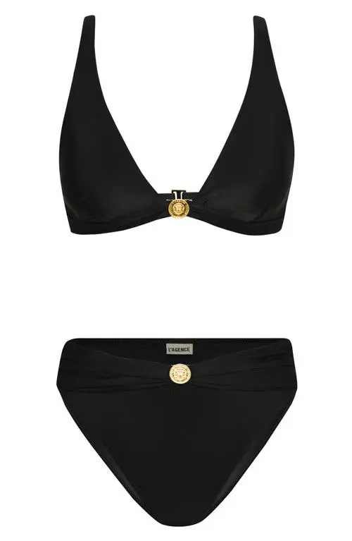 L'Agence Lexie Solids Bikini Top - Black