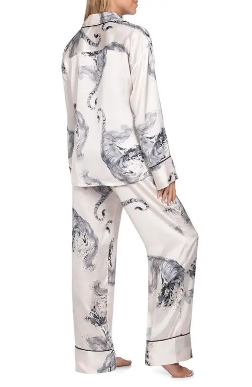 MIDNIGHT BAKERY Tiger Satin Pajamas