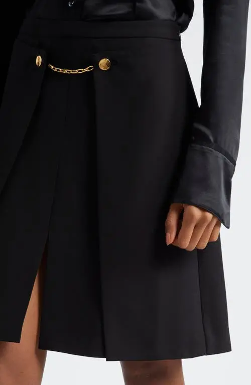 GANNI Chain Detail Twill Skirt
