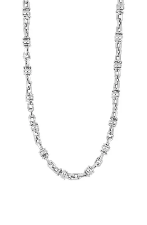 Bony Levy 14k Gold Disc Link Necklace - 14k White Gold