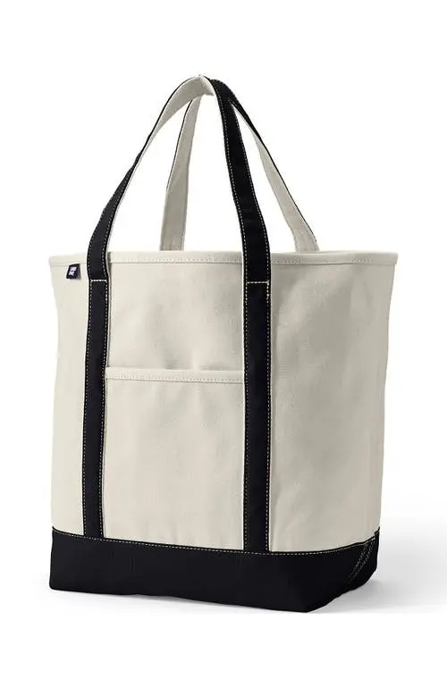 LANDS' END Canvas Tote Bag - Natural/fresh Pink