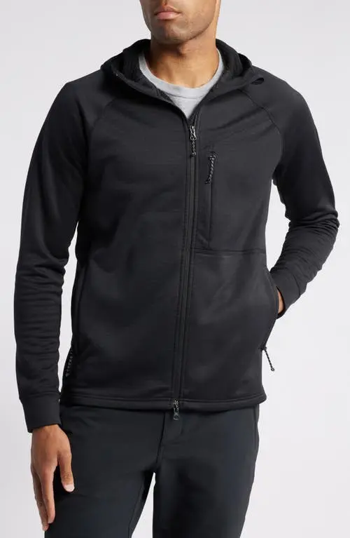 Fjallraven Abisko Grid Fleece Hoodie - Black