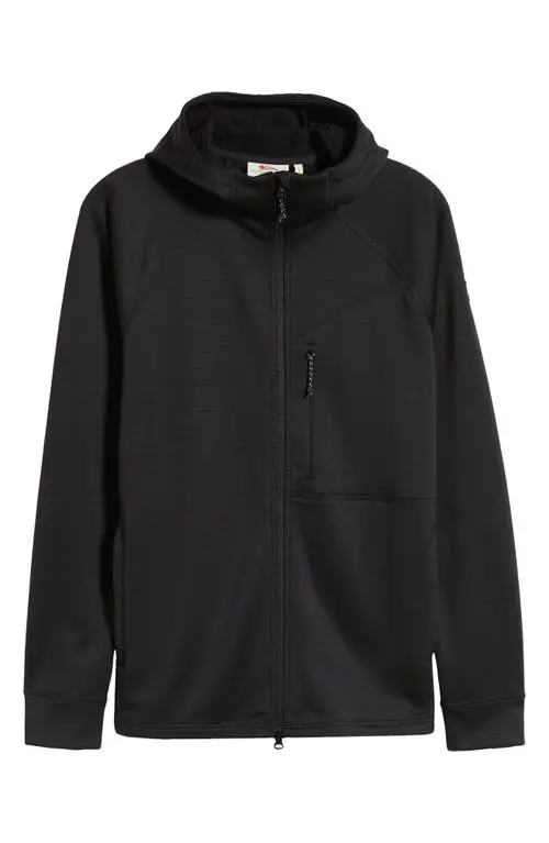 Fjallraven Abisko Grid Fleece Hoodie - Black