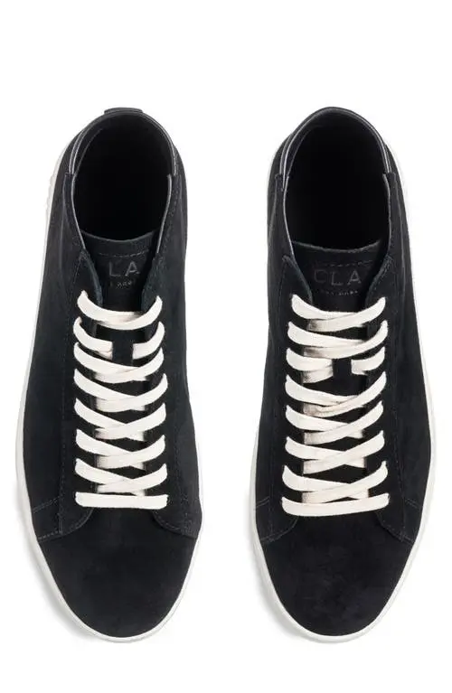 Clae Bradley Mid-top Leather Sneakers - Black Suede