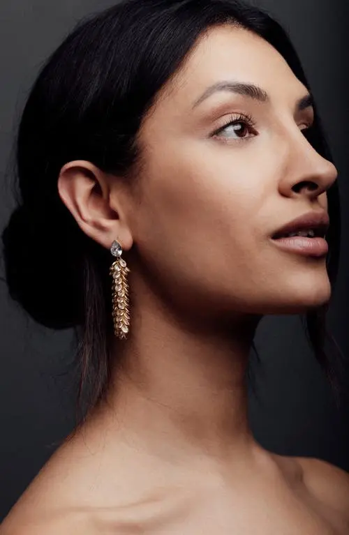 FREYA ROSE Crystal Drop Earrings - Gold