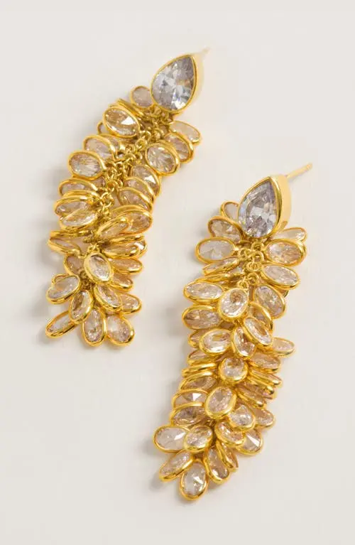 FREYA ROSE Crystal Drop Earrings - Gold