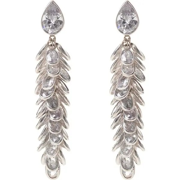 FREYA ROSE Crystal Drop Earrings - Silver