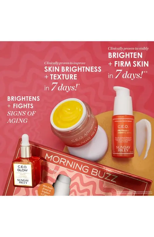 Sunday Riley Morning Buzz Skin Care Set $147 Value