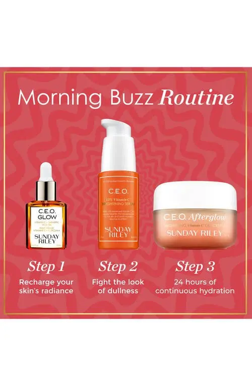 Sunday Riley Morning Buzz Skin Care Set $147 Value