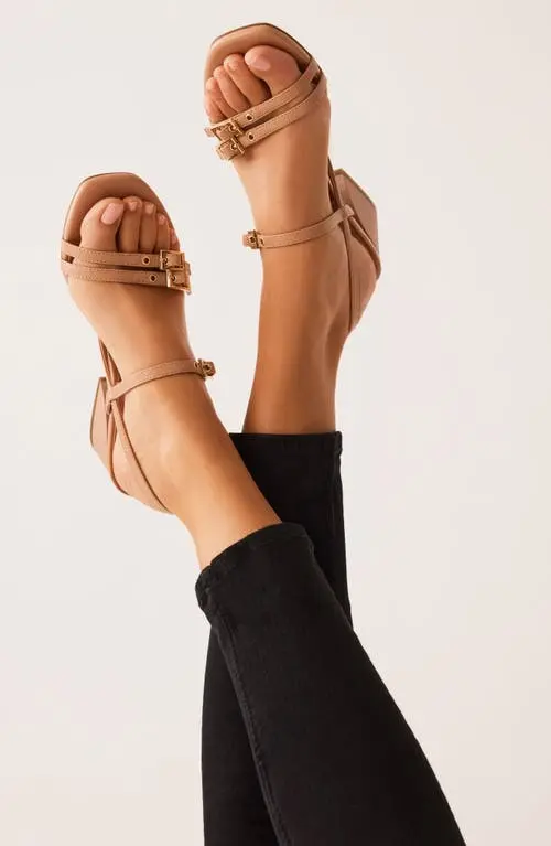 Anne Klein Mackenzie Strappy Sandals - Tan Smooth