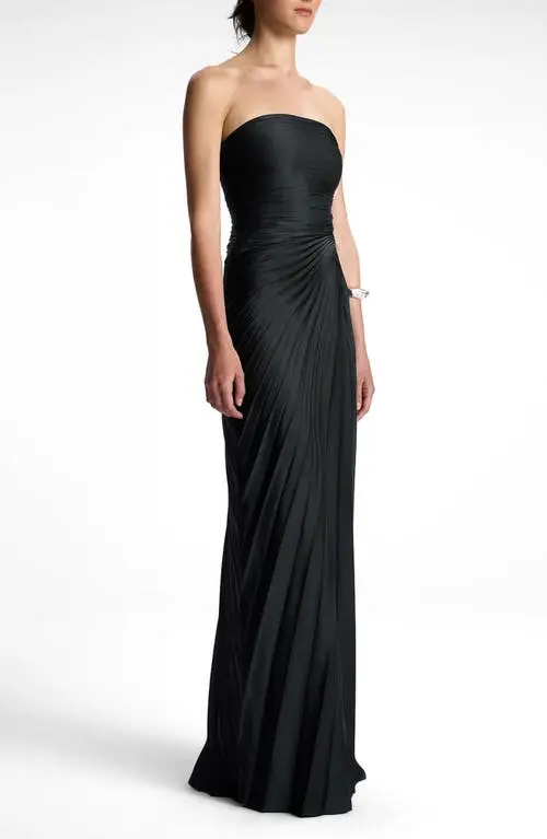 A.L.C. Bianca Pleated Gown - Black