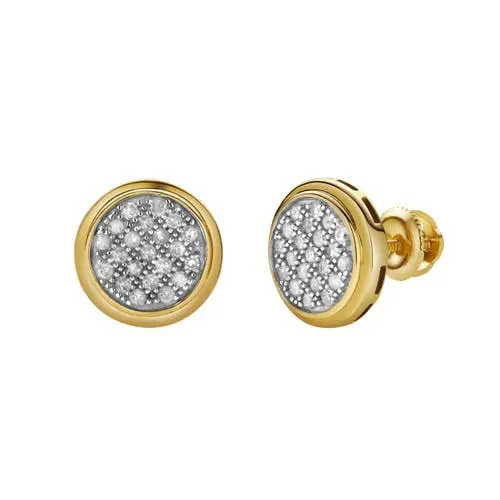 LUVMYJEWELRY Isolde Xl Cluster Diamond Earrings - 10k Yellow Gold