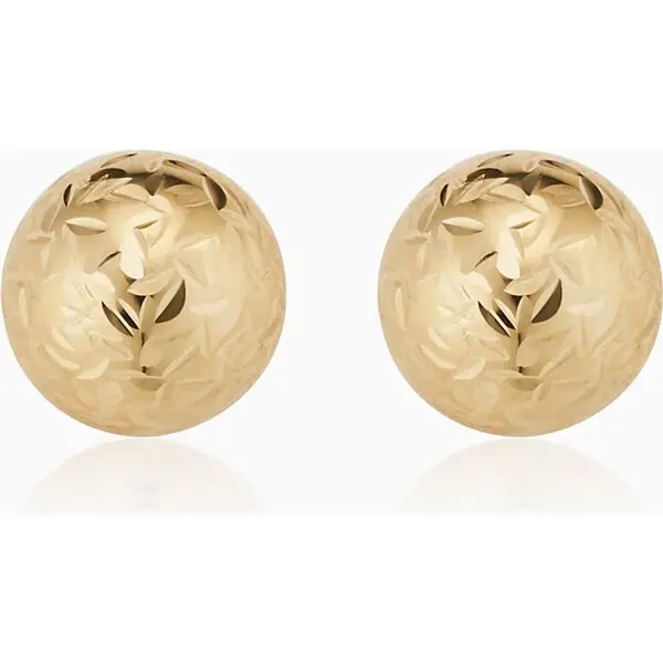 ORADINA 14k Ball Stud Earrings - Yellow Gold