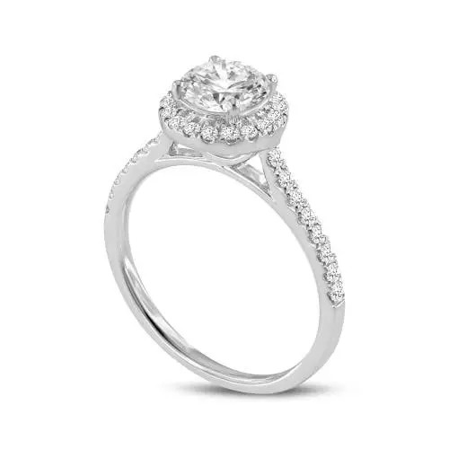 LUVMYJEWELRY Solstice Lab Grown Diamond Engagement Ring 1.3 Ctw - 14k White Gold