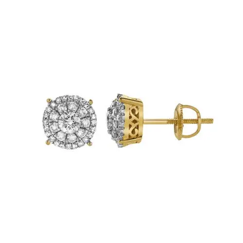LUVMYJEWELRY Velithra Cluster Diamond Earrings - 10k Yellow Gold