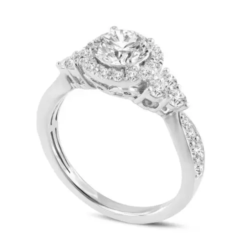 LUVMYJEWELRY Mirabelle 1.65 Ctw Lab Grown Diamond Ring - 14k White Gold