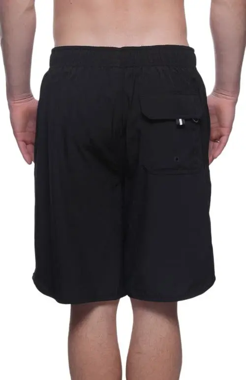 ROKKA&ROLLA Quick-dry Stretch Swim Trunks - Black