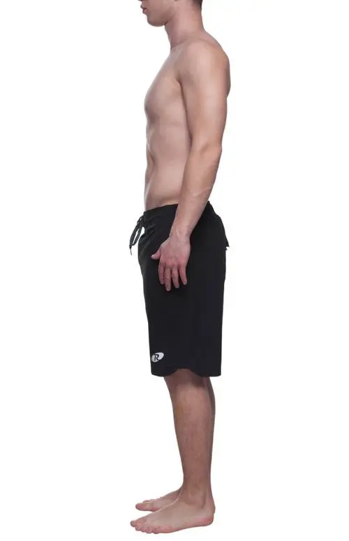 ROKKA&ROLLA Quick-dry Stretch Swim Trunks - Black