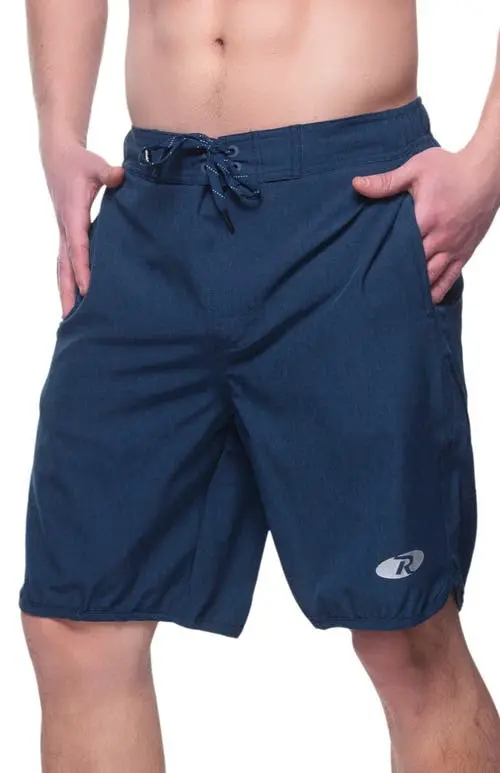ROKKA&ROLLA Quick-dry Stretch Swim Trunks - Navy