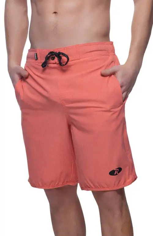 ROKKA&ROLLA Quick-dry Stretch Swim Trunks - Peach