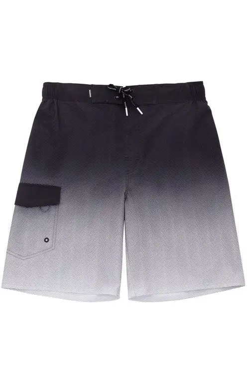 ROKKA&ROLLA Quick-dry Swim Trunks With Elastic Waist - Black