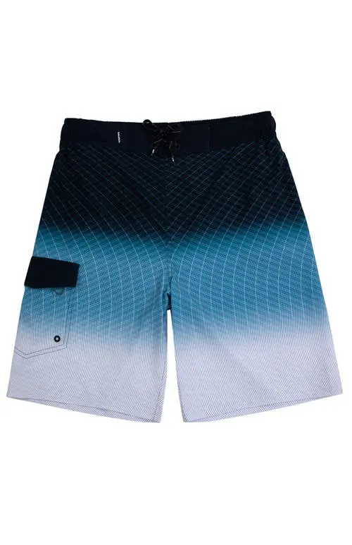 ROKKA&ROLLA Quick-dry Swim Trunks With Elastic Waist - Midnight Gradient