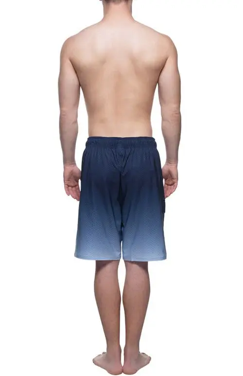 ROKKA&ROLLA Quick-dry Swim Trunks With Elastic Waist - Navy