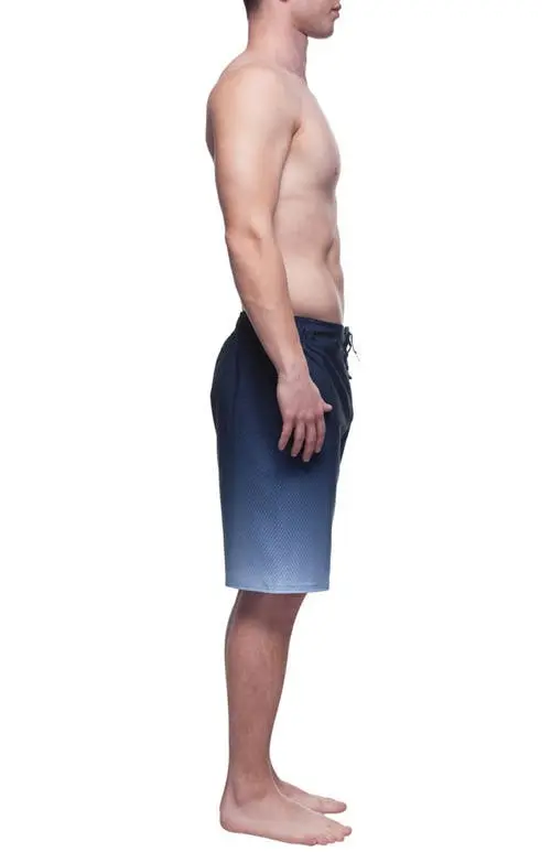 ROKKA&ROLLA Quick-dry Swim Trunks With Elastic Waist - Navy