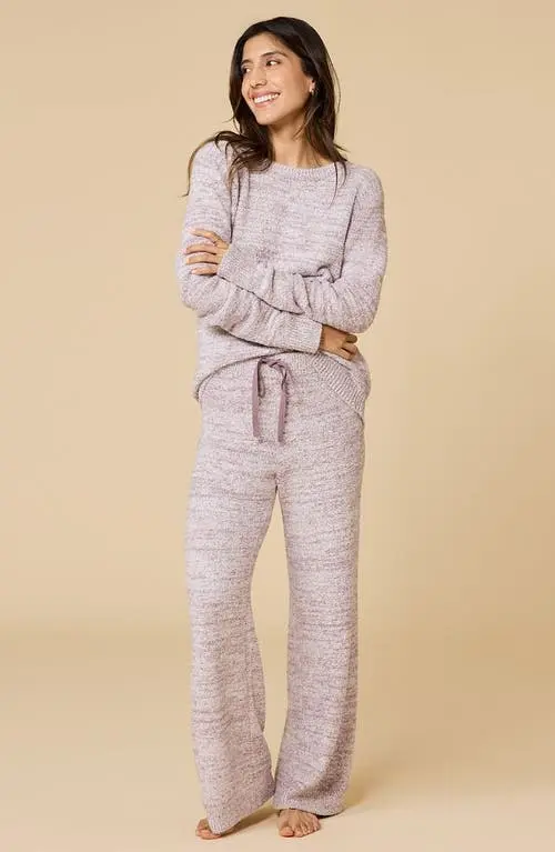 SOFTIES Marshmallow Crew Neck Lounge Set - Heather Driftwood