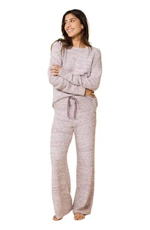 SOFTIES Marshmallow Crew Neck Lounge Set - Heather Driftwood