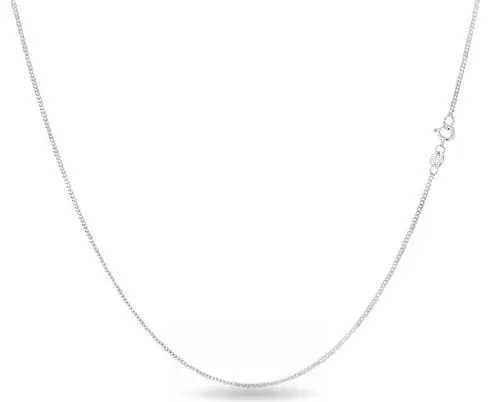 DONATELLO GIAN Name' Sterling Thin Curb Chain Necklace - Silver