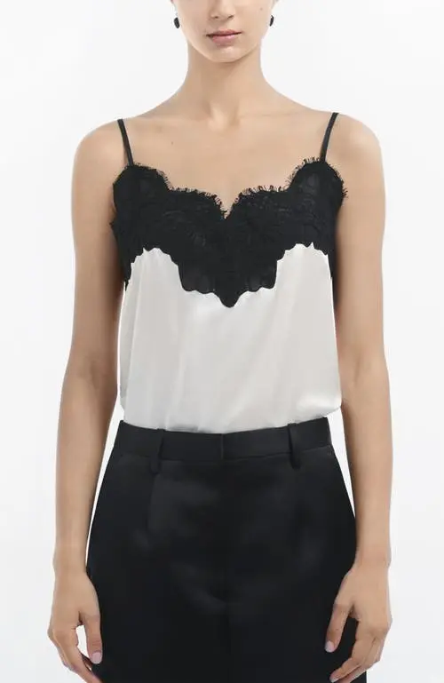 Co Lace Trimmed Silk Camisole