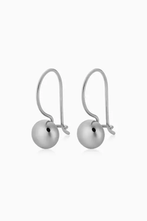 ORADINA 14k Gold Drop Earrings - White Gold