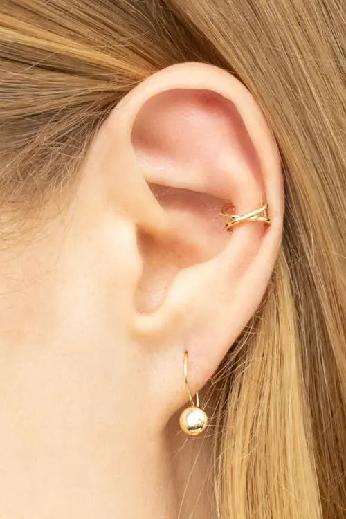 ORADINA 14k Gold West Side Ear Cuff - Yellow Gold